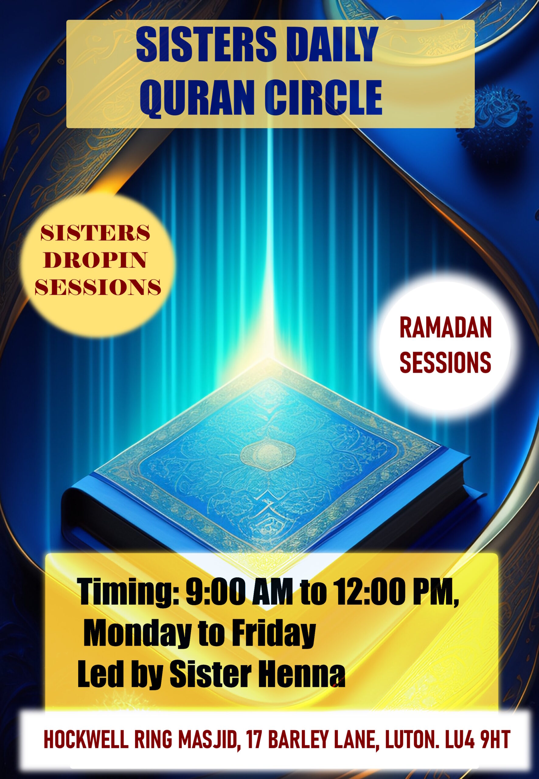 Sisters Quran Circles During Ramadan – Hockwell Ring Masjid